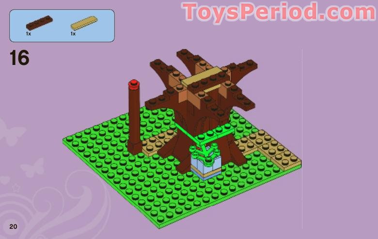 LEGO 3065 Olivia's Tree House Instructions and Parts List
