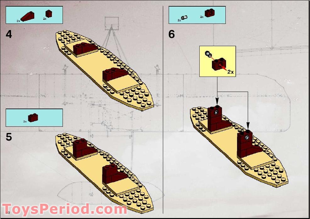 LEGO 10124 Wright Flyer Instructions and Parts List
