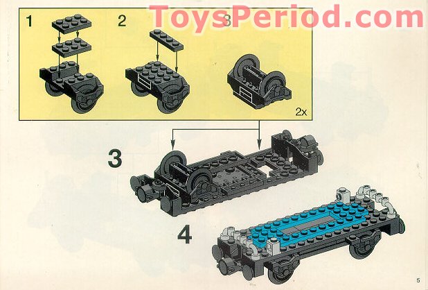 LEGO 4536 Blue Hopper Car Instructions and Parts List