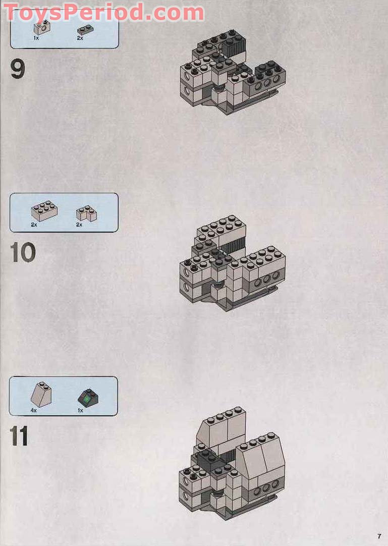 LEGO 7663 Sith Infiltrator Instructions and Parts List