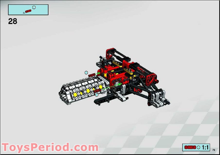 LEGO 8674 Ferrari F1 Racer 1:8 Instructions and Parts List