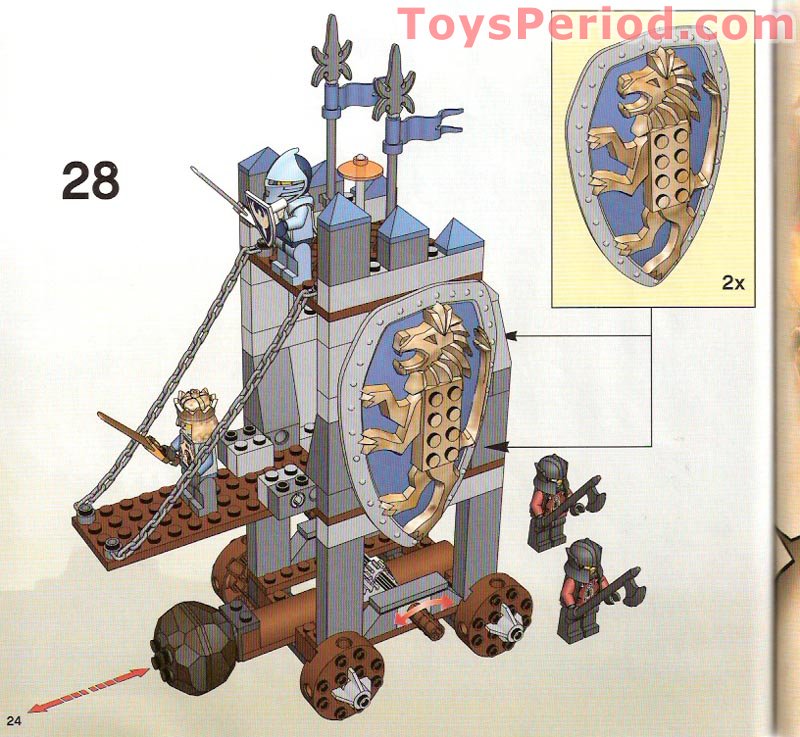 LEGO 8875 King's Siege Tower Instructions and Parts List