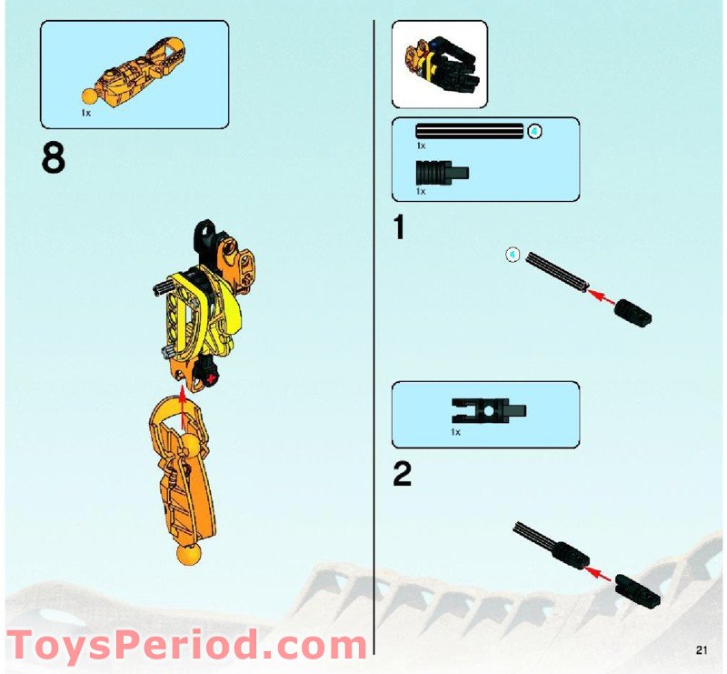 LEGO 8998 Toa Mata Nui Instructions and Parts List