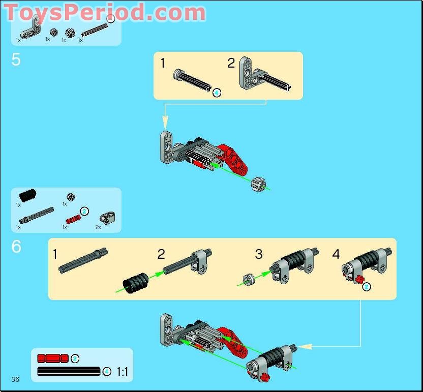 LEGO 8283 Telehandler (Front End Loader) Instructions and Parts List