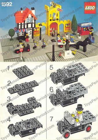 LEGO 1592-1 Town Square - Castle Scene - UK Edition Instructions and ...