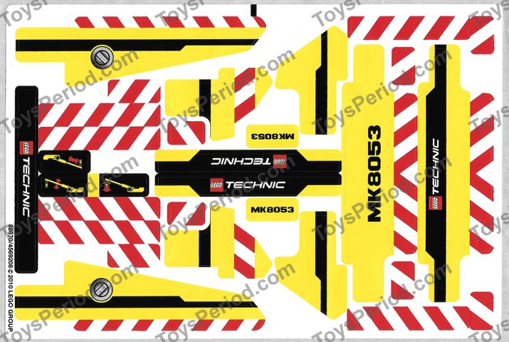 LEGO Sets with Part 8053stk01 Sticker Sheet for Set 8053 - (88670/4569208)