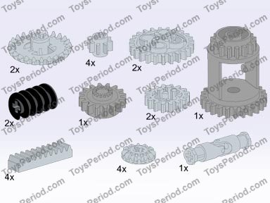 LEGO 5229 Gears and Differentials Set Parts List