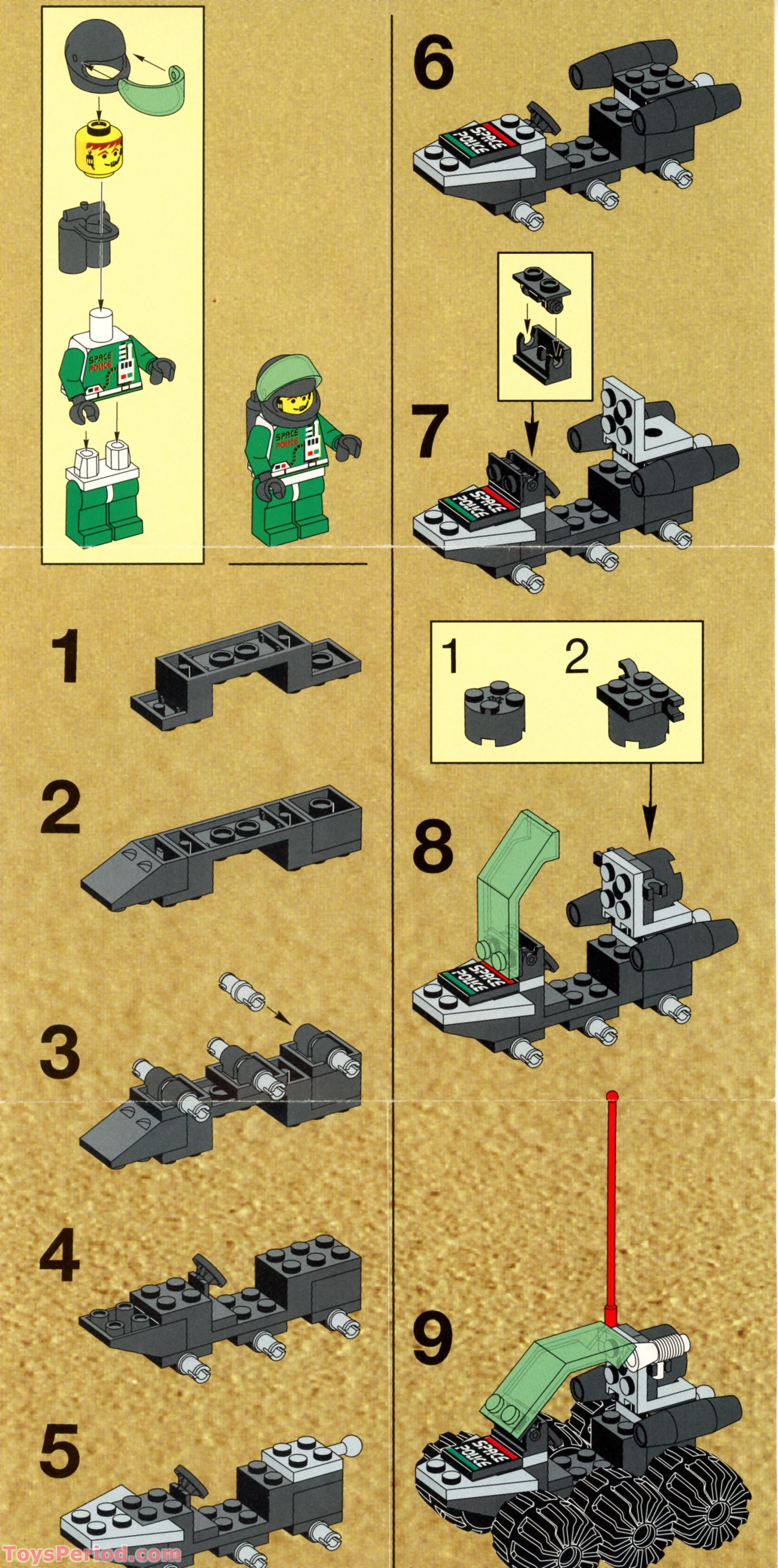 LEGO 6852 Sonar Security Instructions and Parts List