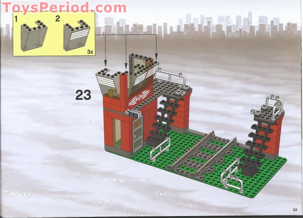 LEGO 10128 Train Level Crossing Instructions and Parts List