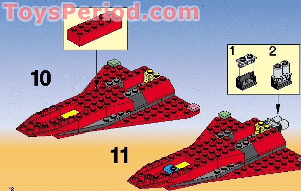 LEGO 2774 Airshow - Red Tiger Instructions and Parts List