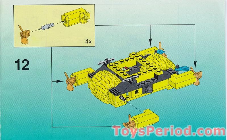 LEGO 6145 Crystal Crawler - Aquanaut Turbo Amphi Instructions and Parts ...