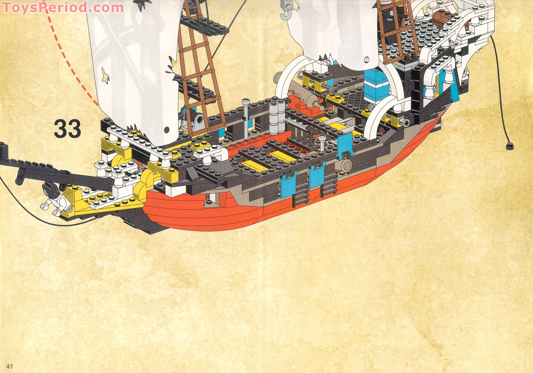 LEGO 6290 Red Beard Runner Instructions and Parts List