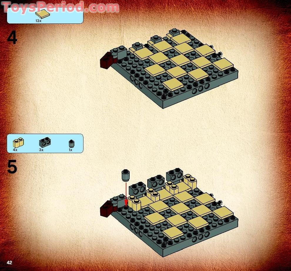 LEGO 7623 Temple Escape Instructions and Parts List