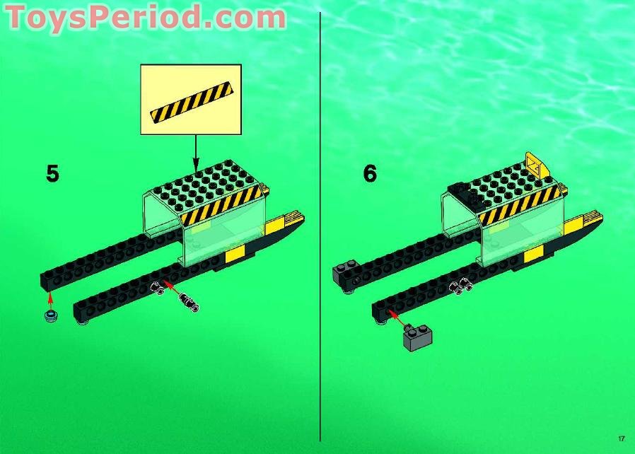 LEGO 7775 Aquabase Invasion Instructions and Parts List