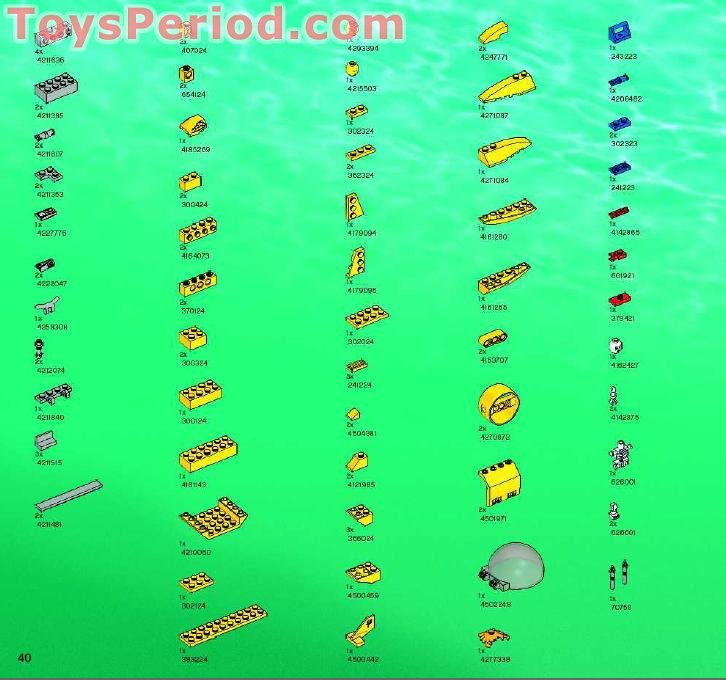 LEGO 7776 The Shipwreck Instructions and Parts List