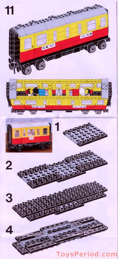 LEGO 7815 Sleeping Car Instructions and Parts List