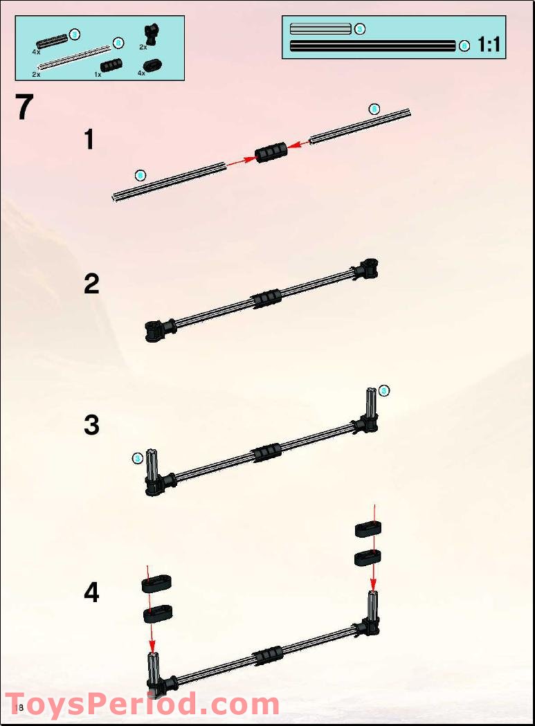 LEGO 7298 Dino Air Tracker Instructions and Parts List