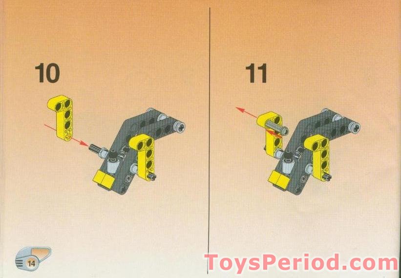 LEGO 8240 Slammer Stunt Bike Instructions and Parts List