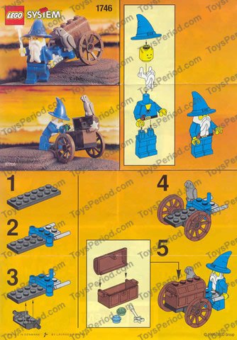 LEGO 1746 Wizard's Cart - Polybag Instructions and Parts List