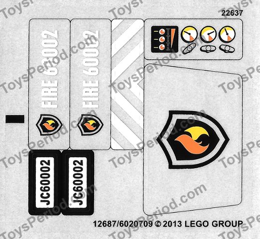 LEGO Sets with Part 60002stk01 Sticker Sheet for Set 60002 - (12687/ ...