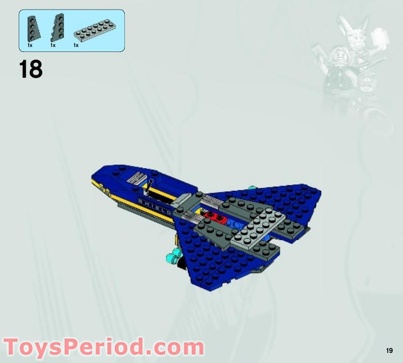 LEGO 6868 Hulk's Helicarrier Breakout Instructions and Parts List