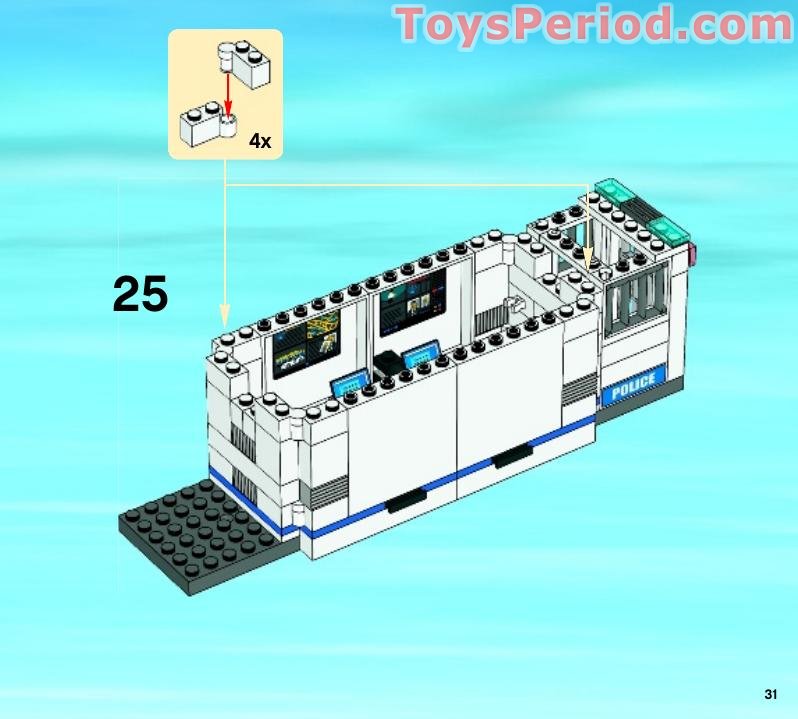 LEGO 7288 Mobile Police Unit Instructions and Parts List