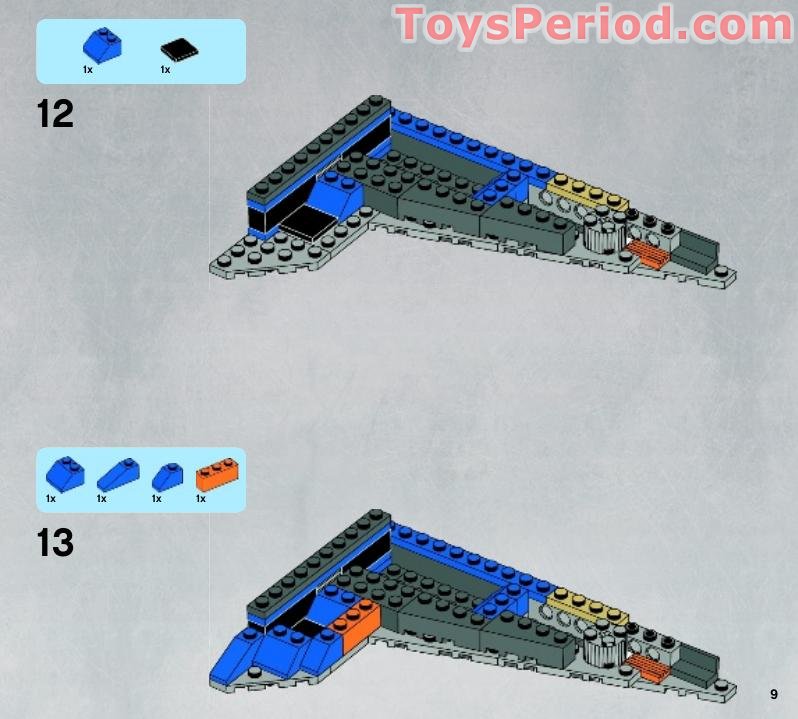 LEGO 9499 Gungan Sub Instructions and Parts List
