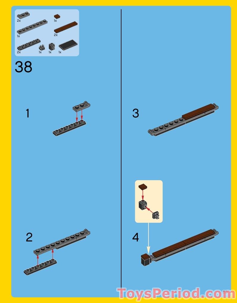 LEGO 10232 Palace Cinema Instructions and Parts List