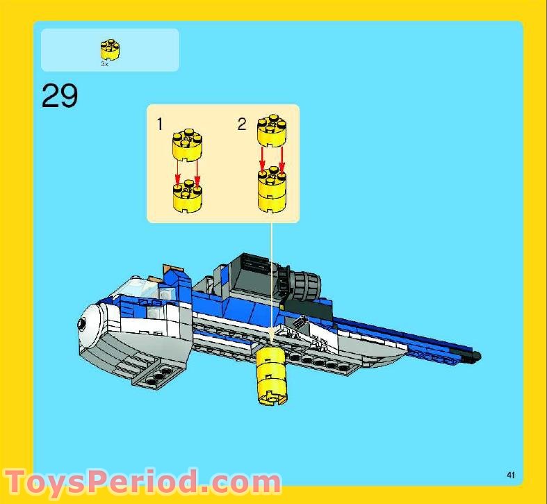 LEGO 4995 Cargo Copter Instructions and Parts List