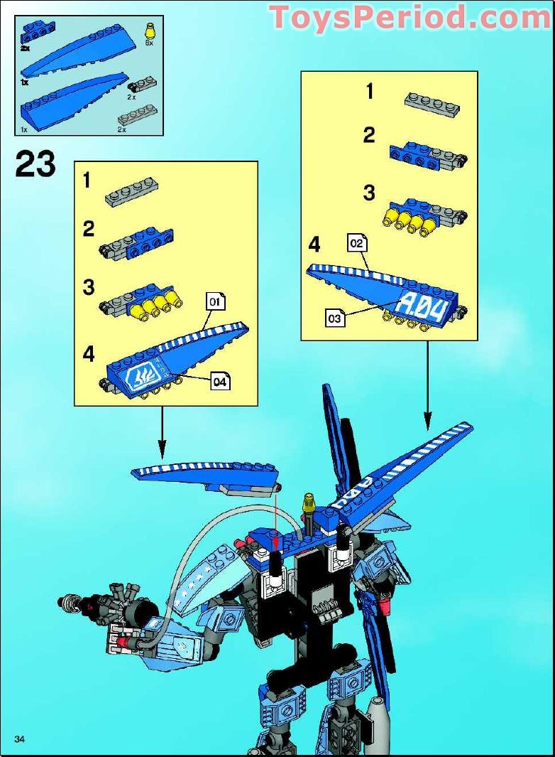 LEGO 7709 Sentai Fortress Instructions and Parts List
