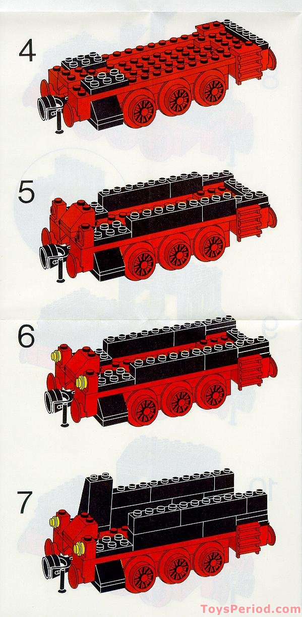 LEGO 7810 Push-Along Steam Engine Instructions and Parts List