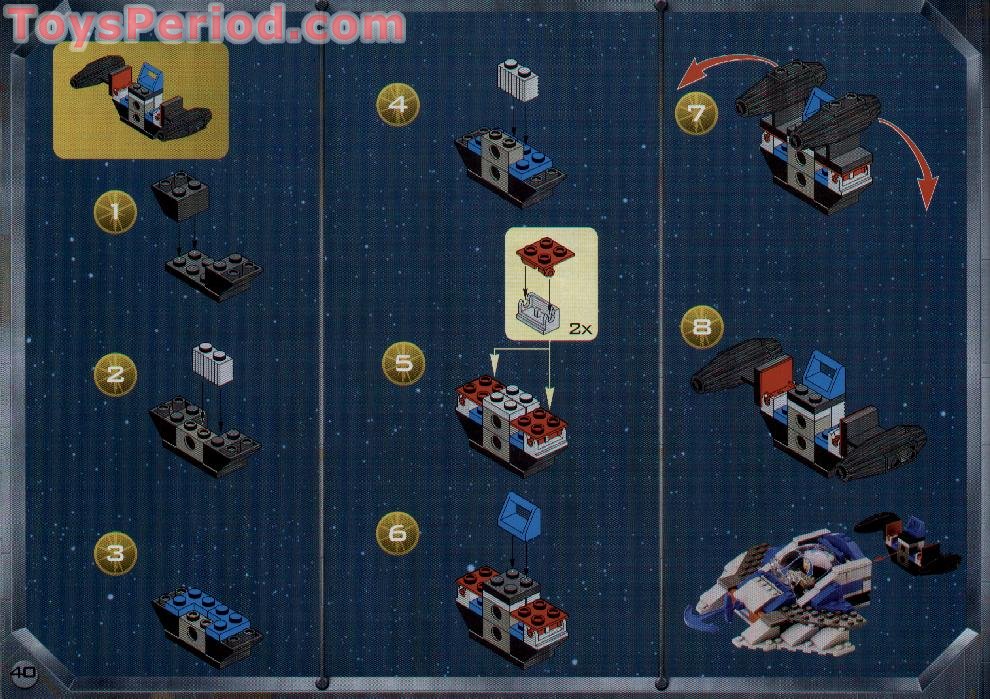 LEGO 7161 Gungan Sub Instructions and Parts List