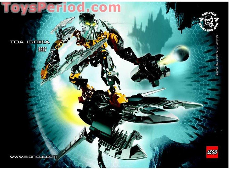 LEGO 8687 Toa Pohatu Instructions and Parts List