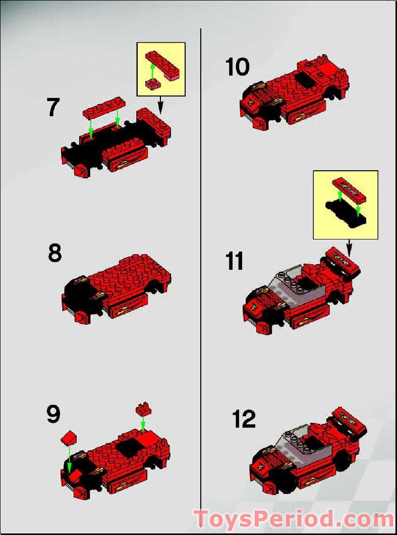 LEGO 8681 Tuner Garage Instructions and Parts List