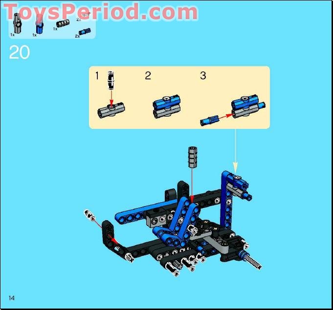 LEGO 8415 Dump Truck Instructions and Parts List