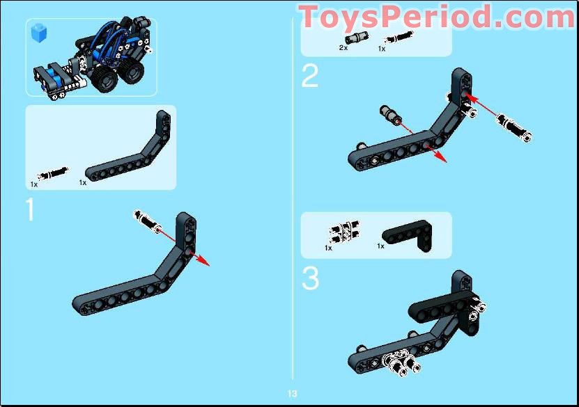 LEGO 8433 Cool Movers Instructions and Parts List