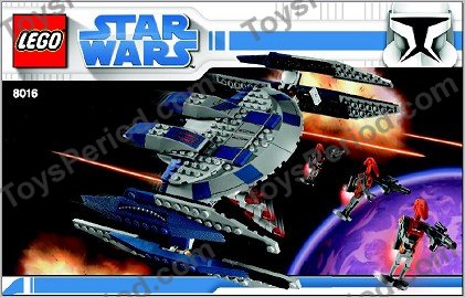 LEGO 8016 Hyena Droid Bomber Instructions and Parts List