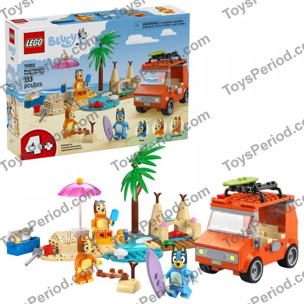 LEGO 11202 Bluey's Beach & Family Car Trip Set from 2025 | LEGO Reference