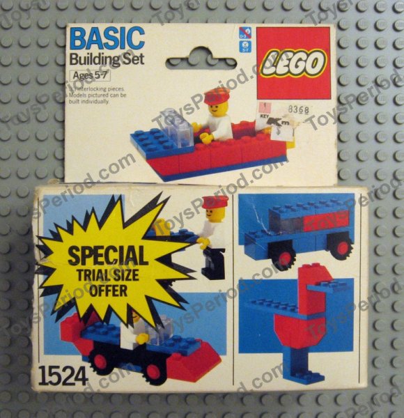 LEGO 1524 Basic Building Set Trial Size Parts List