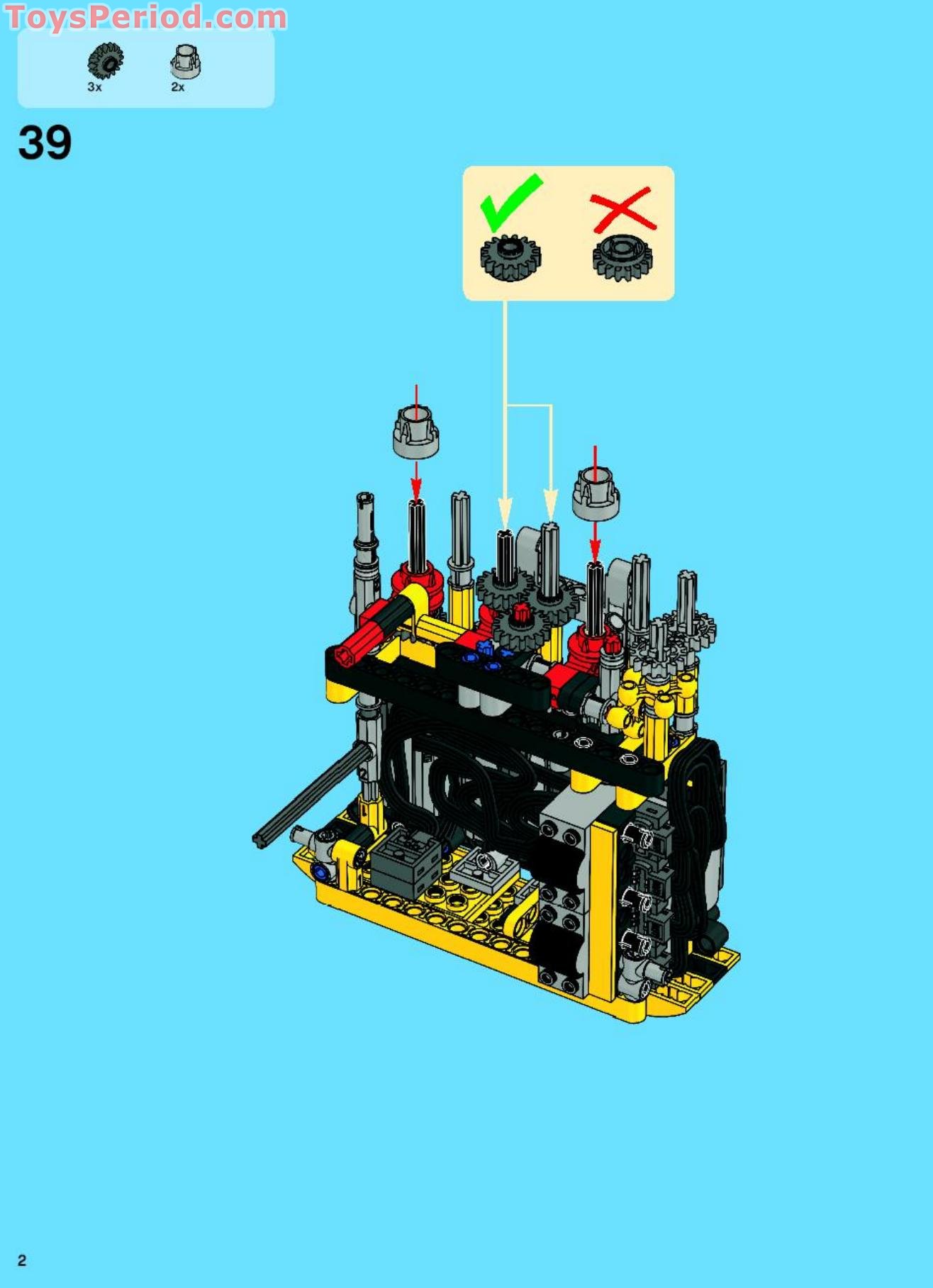 LEGO 8043 Motorized Excavator Instructions and Parts List