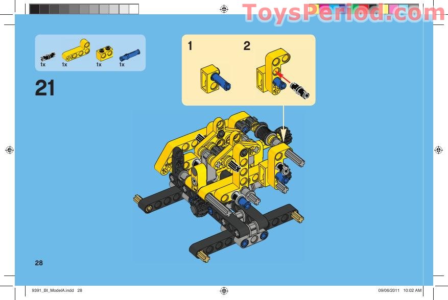 LEGO 9391 Crawler Crane Instructions and Parts List