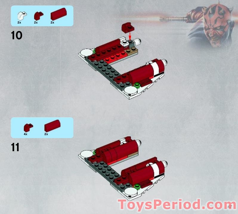 LEGO 9497 Republic Striker-class Starfighter Instructions and Parts List