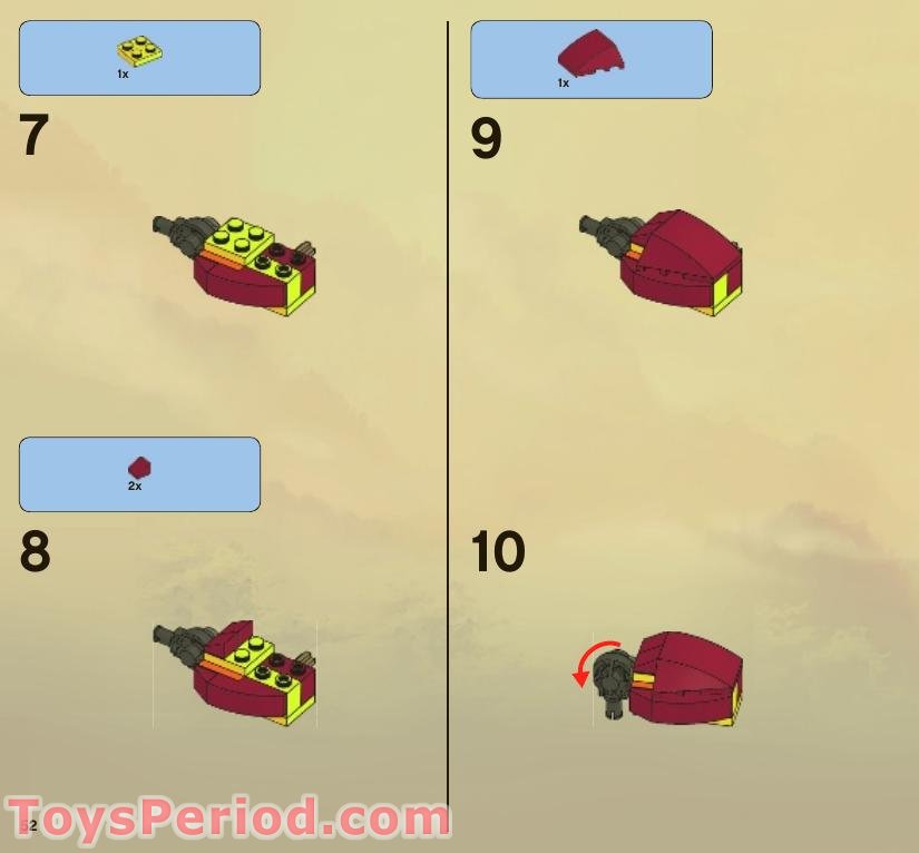 LEGO 2507 Fire Temple Instructions and Parts List