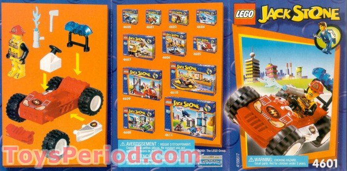 LEGO 4601 Fire Cruiser Instructions and Parts List