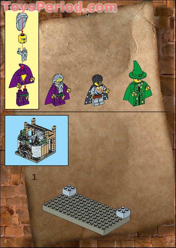 LEGO 4729 Dumbledore's Office Instructions and Parts List
