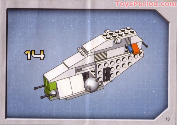LEGO 4490 Mini Republic Gunship Instructions and Parts List