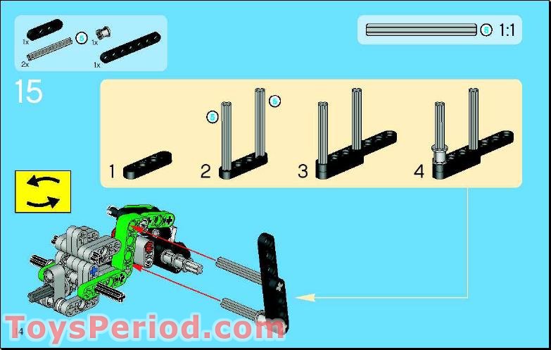 LEGO 8281 Mini Tractor Instructions and Parts List