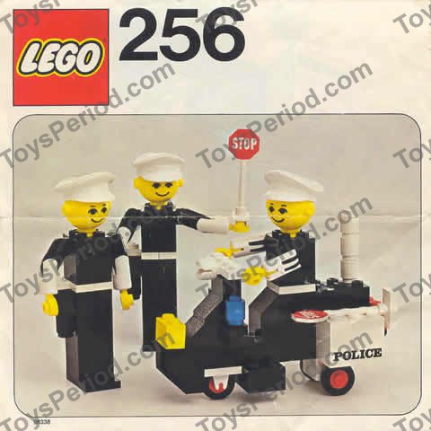 LEGO 256-1 Police Officers and Motorcycle Instructions and Parts List