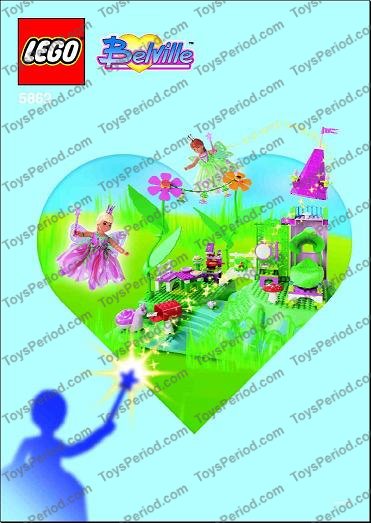 LEGO 5862-1 Flower Fairy Party, Blue Box Instructions and Parts List