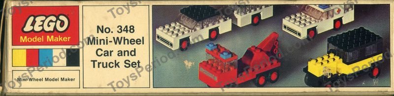 LEGO 348-2 Mini-Wheel Car and Truck Set Instructions and Parts List
